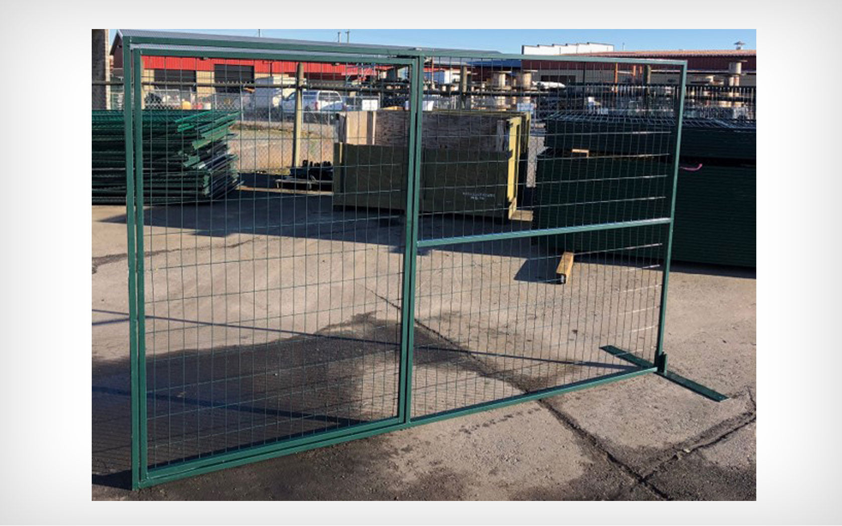 Temporary Fence Panel With Man-Gate – SkcFarmFencing